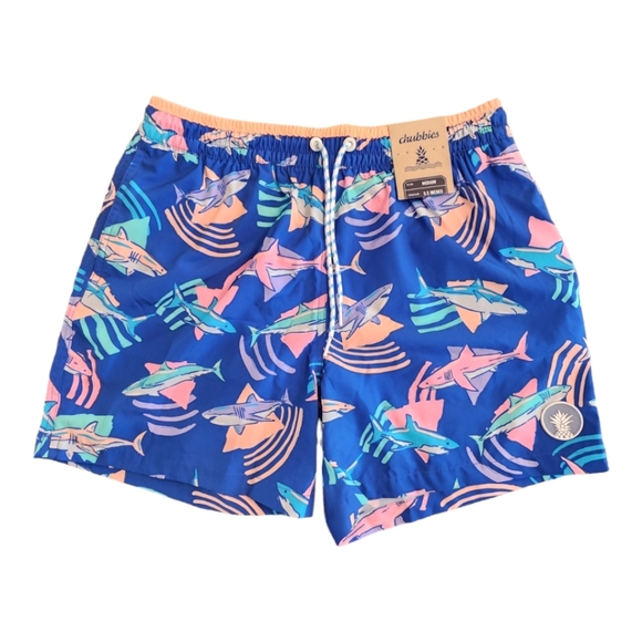chubbies | Swim | New Chubbies The Daddy Sharks Swim Trunks 55 Inseam ...